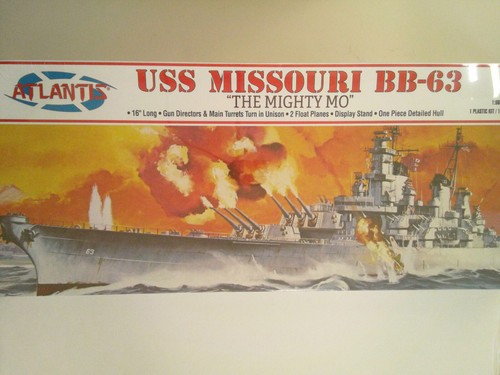 USS Missouri BB-63, The Mighty Mo, 16" Long Model Kit by Atlantis ...