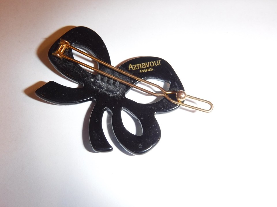 Vintage AZNAVOUR Paris Bow Barrett Plastic Rare Hair Accessory | eBay