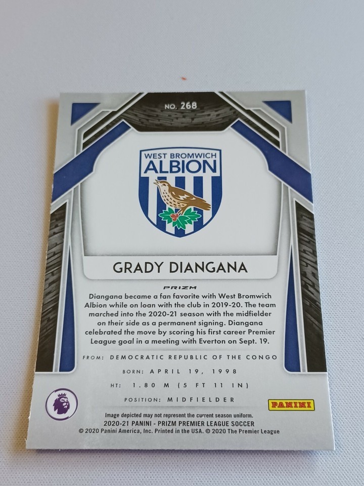 2020-2021 panini prizm premier league soccer Pink Ice Grady Diangana ...