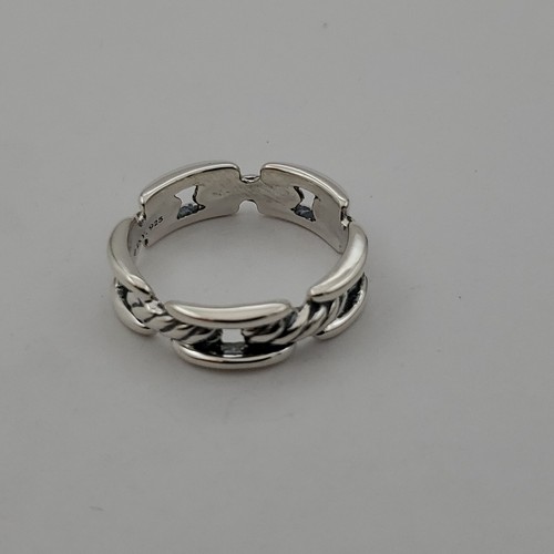DAVID YURMAN 8mm Wellesley Chain Link Ring in Sterling Silver Size 11 ...