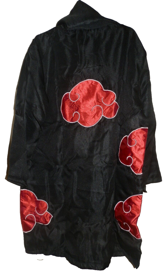 New Boys sz Large Naruto Akatsuki Robe Jacket Cloak Halloween Costume ...