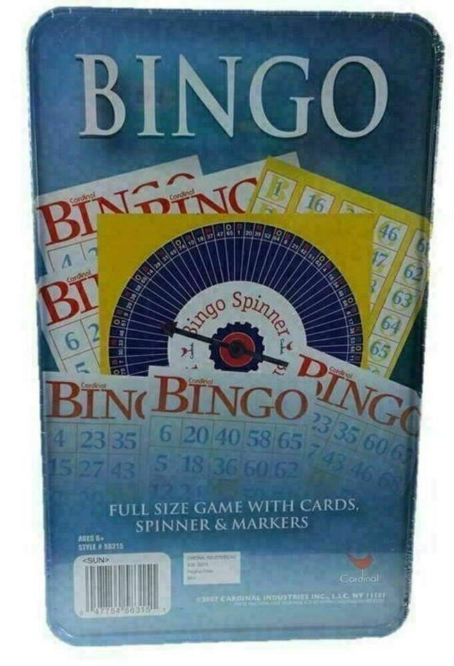 Bingo Game Portable Storage Tin Family Fun Travel Party School Sealed ...
