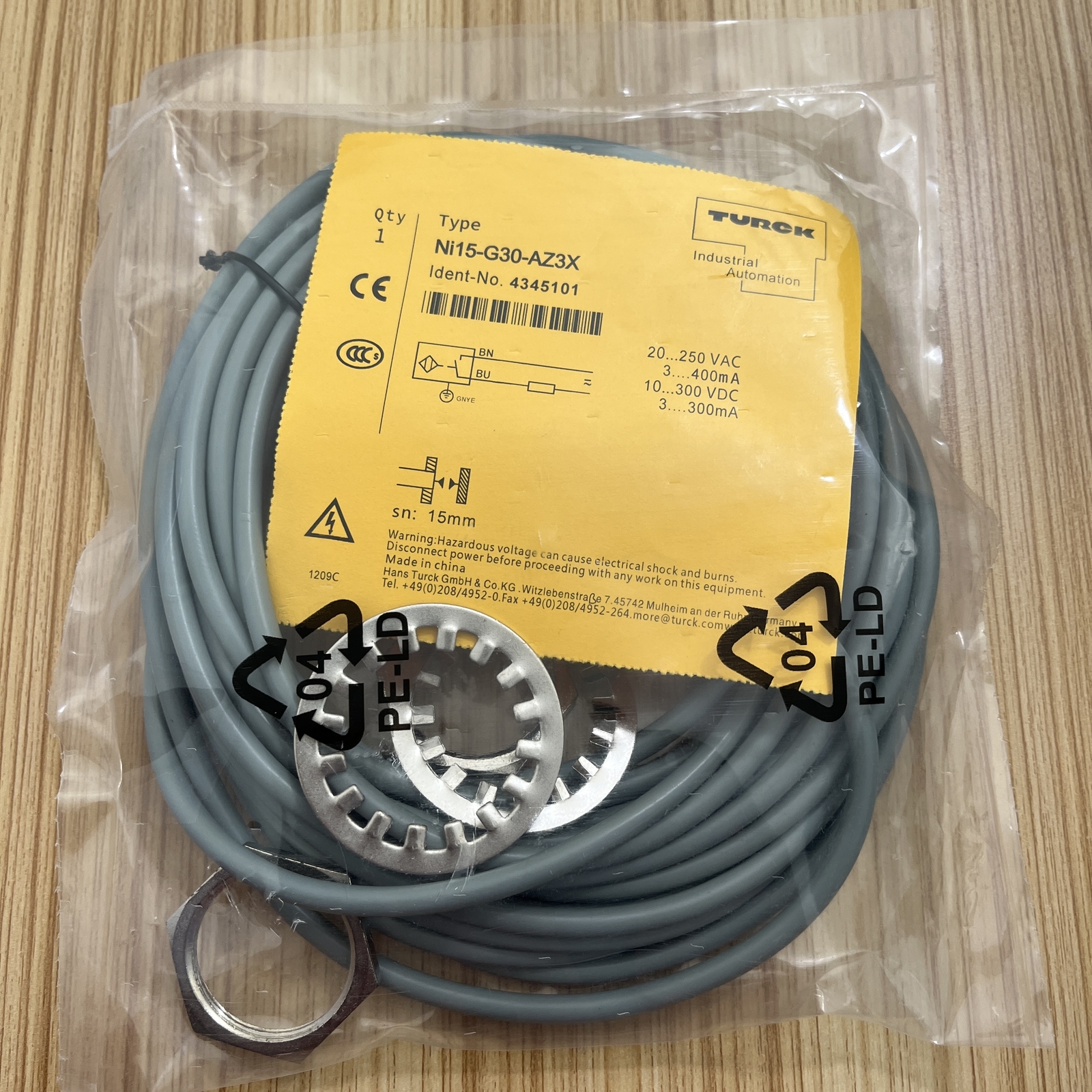 For TURCK NI15-G30-AZ3X Inductive Threaded Proximity Switch Sensor ...