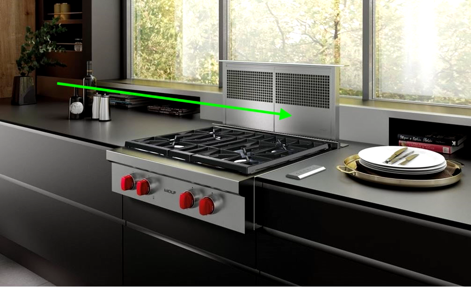 Wolf DDR30R Downdraft Barrier Ventilation Wall | Stainless Steel | Hand Made USA | eBay