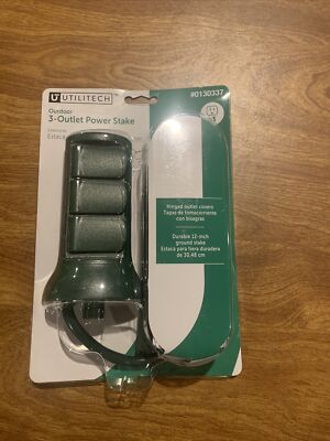 Brand New Utilitech 3-Outlet Outdoor Power Stake with Hinged Covers ...