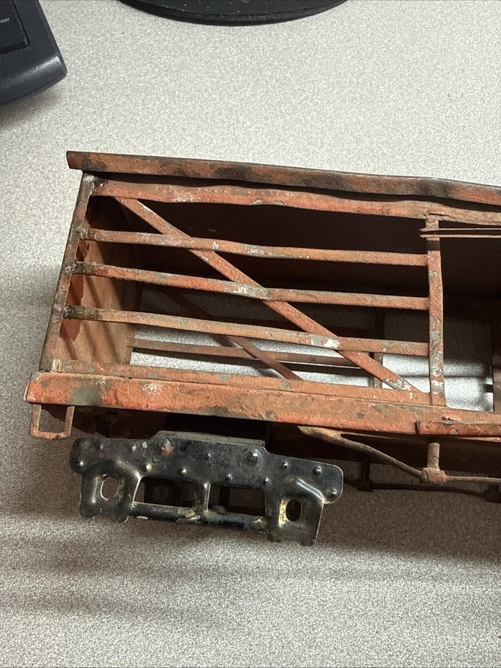 Vtg Very Old Pre War Standard Gauge Lionel Metal Cattle Car ROUGH ...