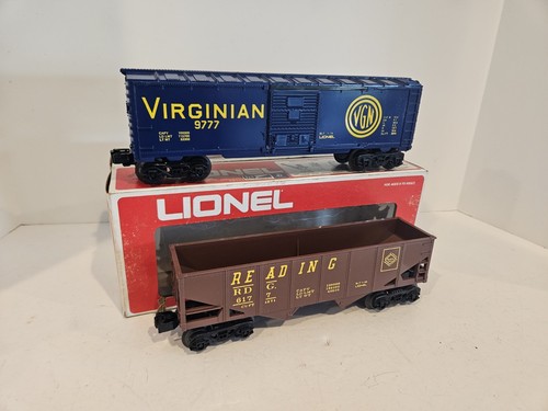 Lot of 2: LIONEL Reading Hopper 6-6177, Virginian Box Car 6-9777 - NEW ...
