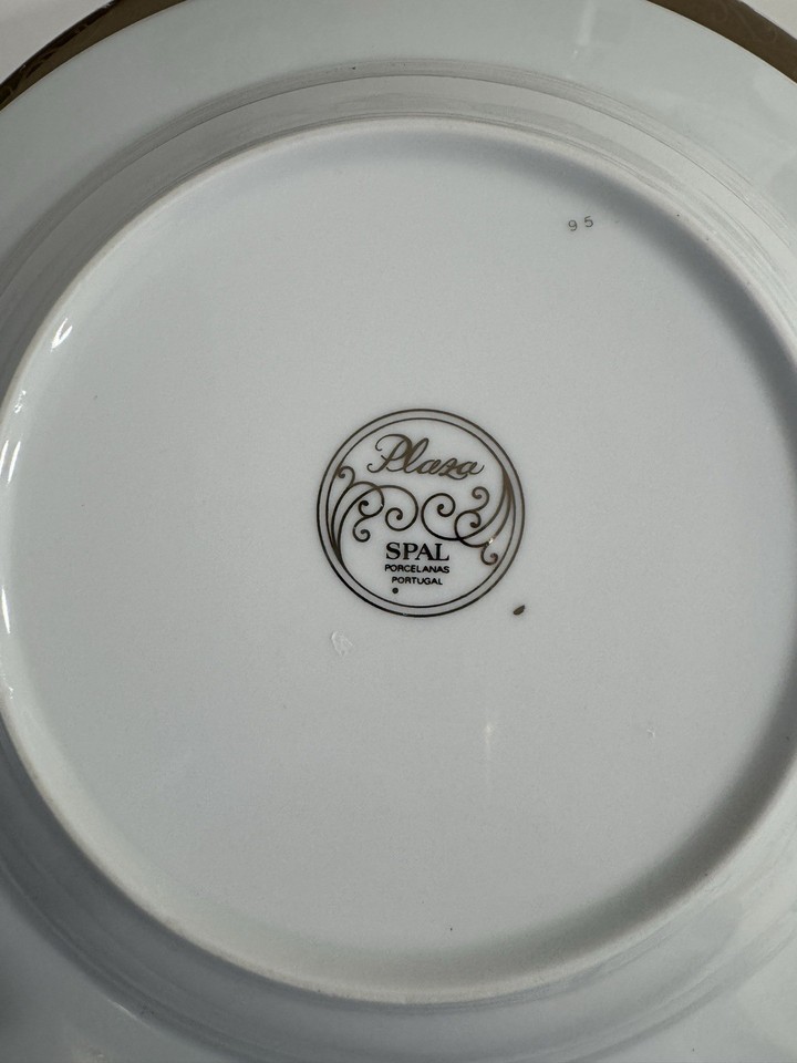 Set Of 5Pc Porcelain Plaza SPAL Salad/Dessert/ Pasta Bowl Size 9” Made ...