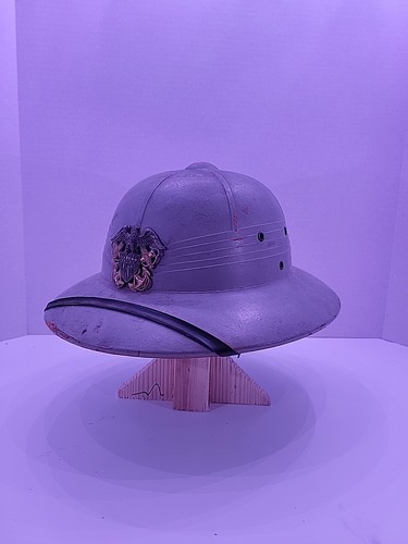 Vintage Original WW2 WWII US Navy / USMC Pith Helmet Safari Jungle Sun ...