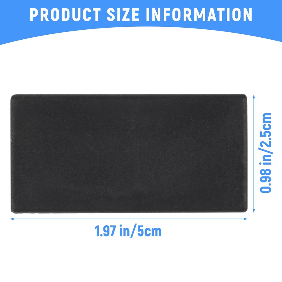 Plastic Rectangle Tube Inserts End Blanking 25x50mm 10 Pcs Black ...