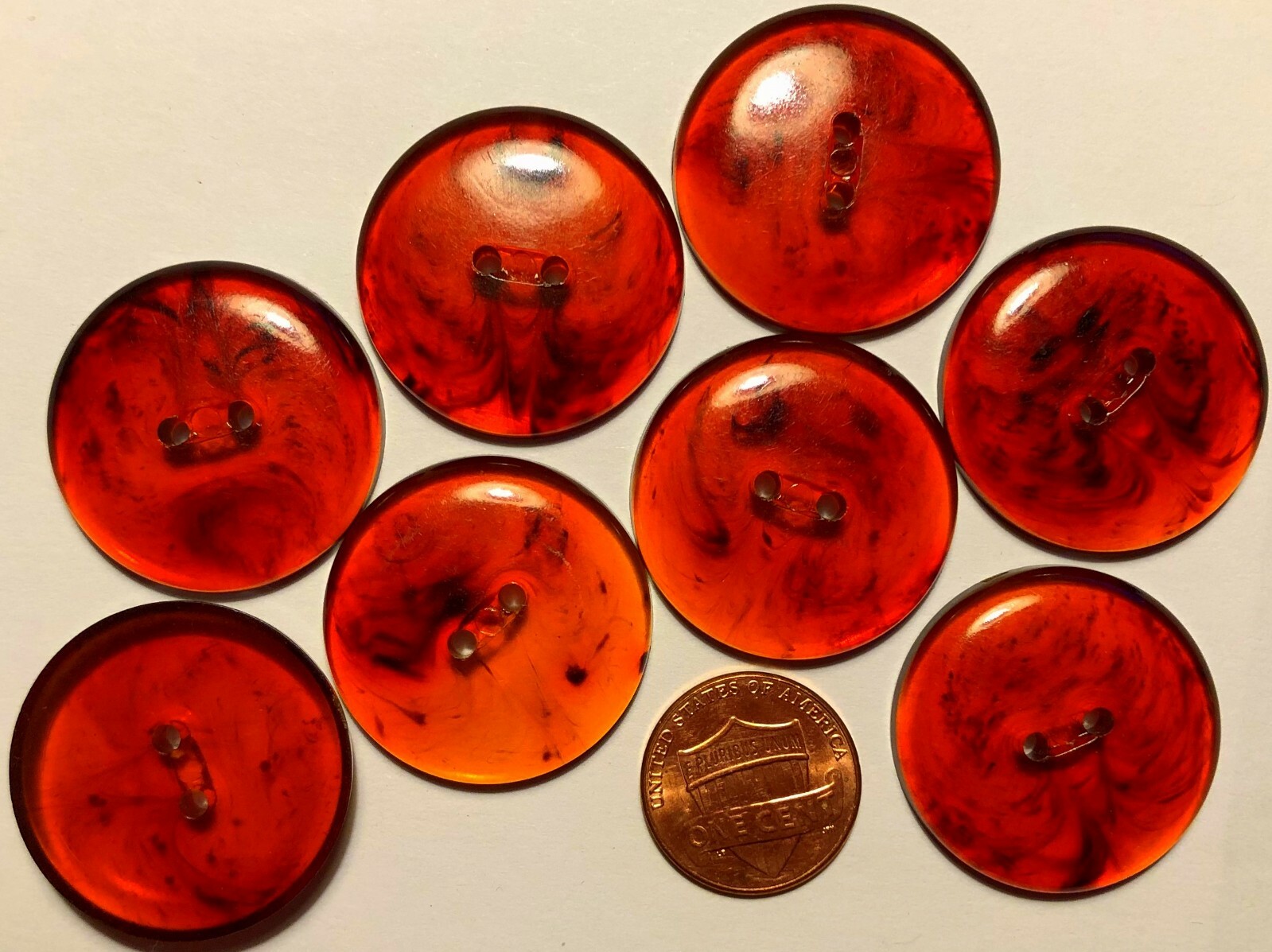 8 Domed Semi-translucent Faux Tortoise Shell PLASTIC Buttons 1 1/8 ...