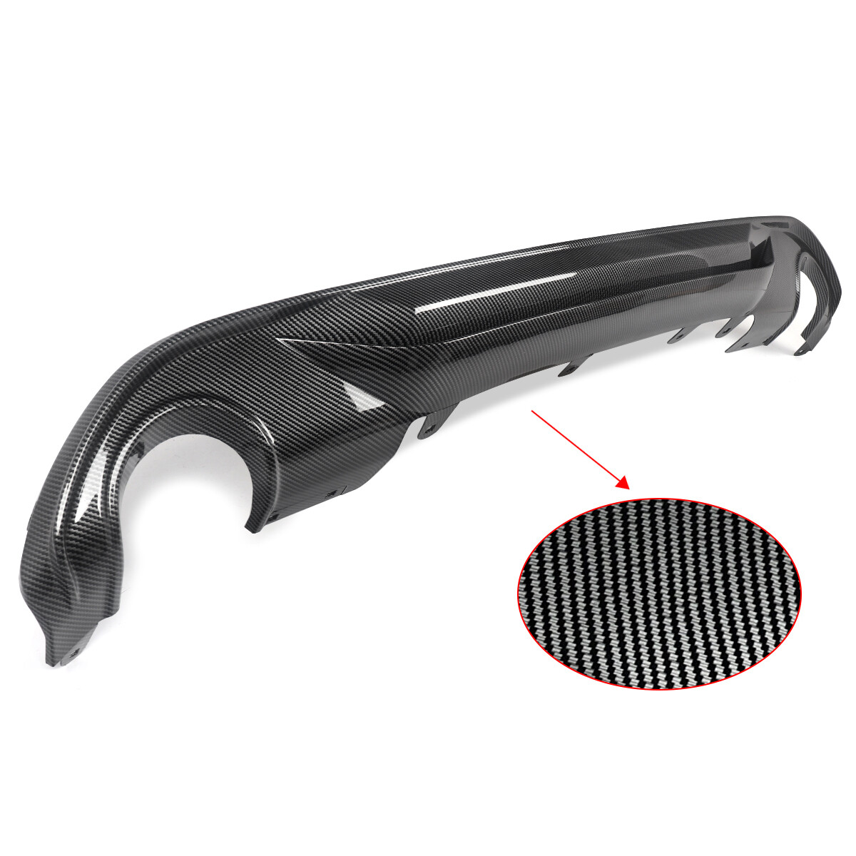 AC Style Rear Diffuser Dual Exhaust For BMW F48 F49 X1 2016-21 Carbon ...