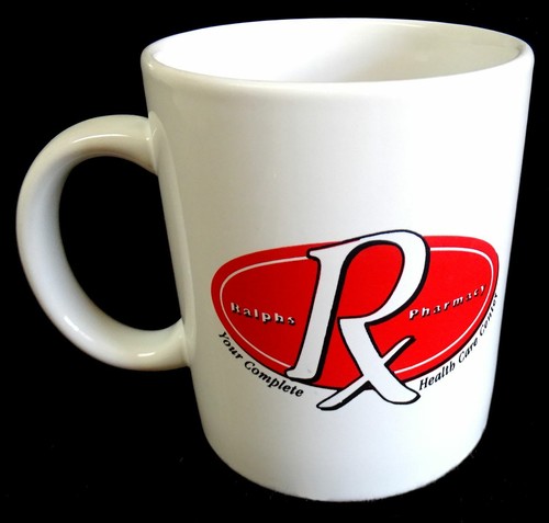 Vintage RALPH'S PHARMACY #142 Temecula, CA Coffee Mug White & Red | eBay