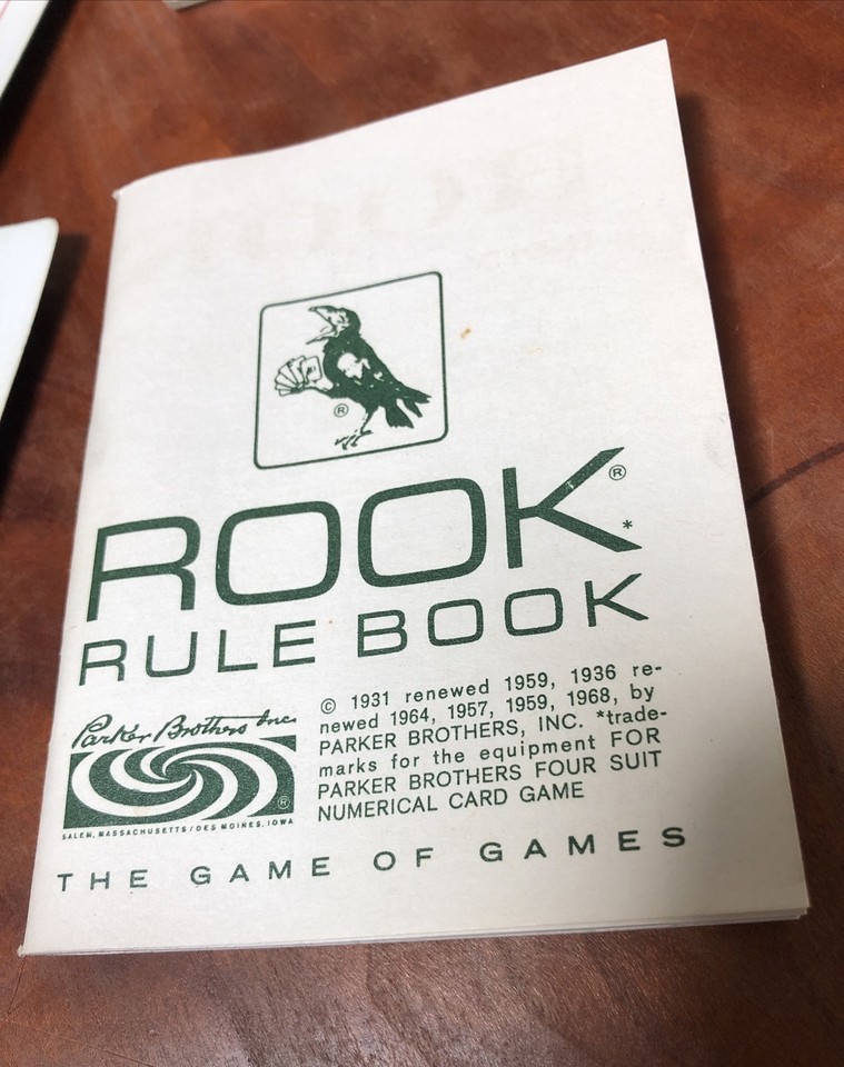 Vintage 1968 ROOK Card Game With Plastic Case Includes Rules by Parker ...