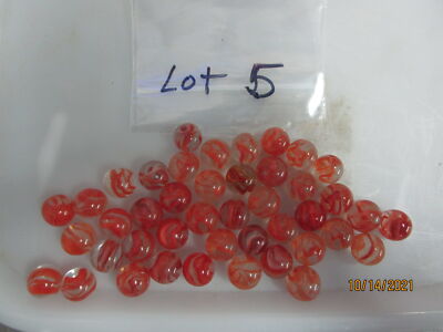 Lot of 43 Orange Colored Marbles | eBay