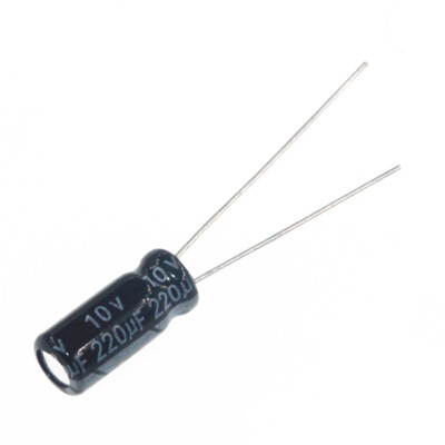 100pcs 220uF 10V 220MFD 10WV 5*7mm Aluminum Electrolytic Capacitor NEW ...