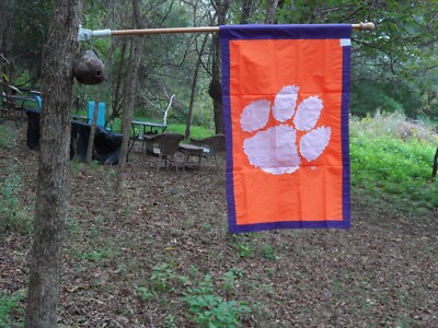 Clemson University, Tigers, HOUSE FLAG Embroidered by Evergreen | eBay