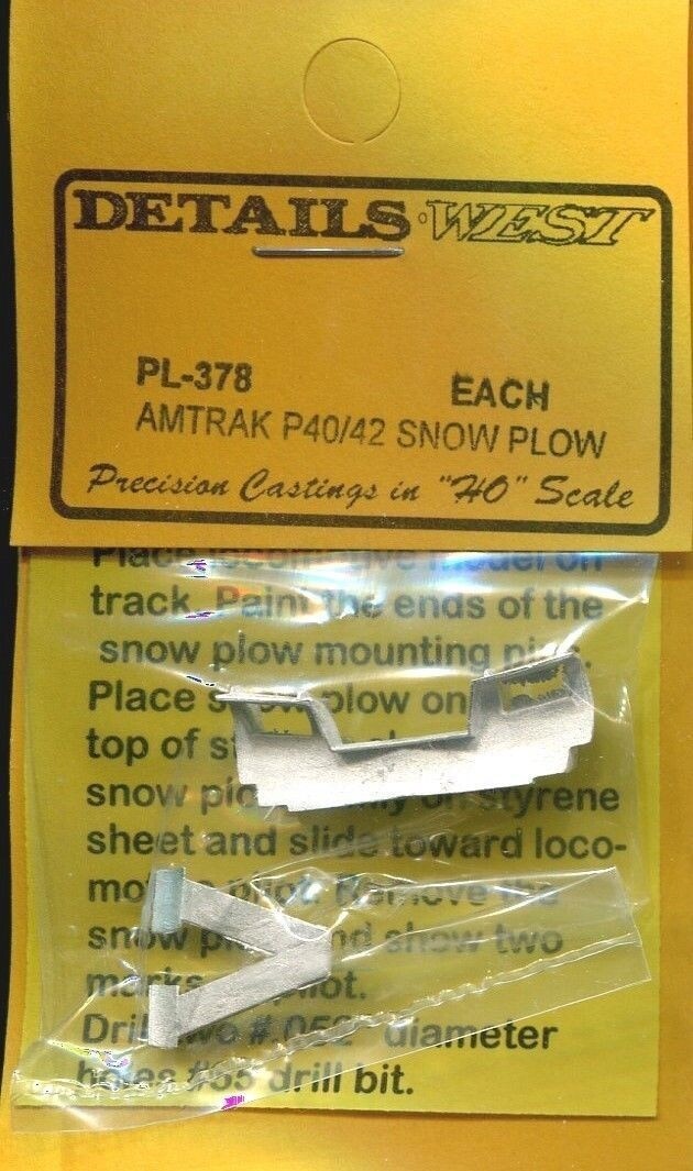 Details West 378 x HO Amtrak P40/42 Snow Plow | eBay