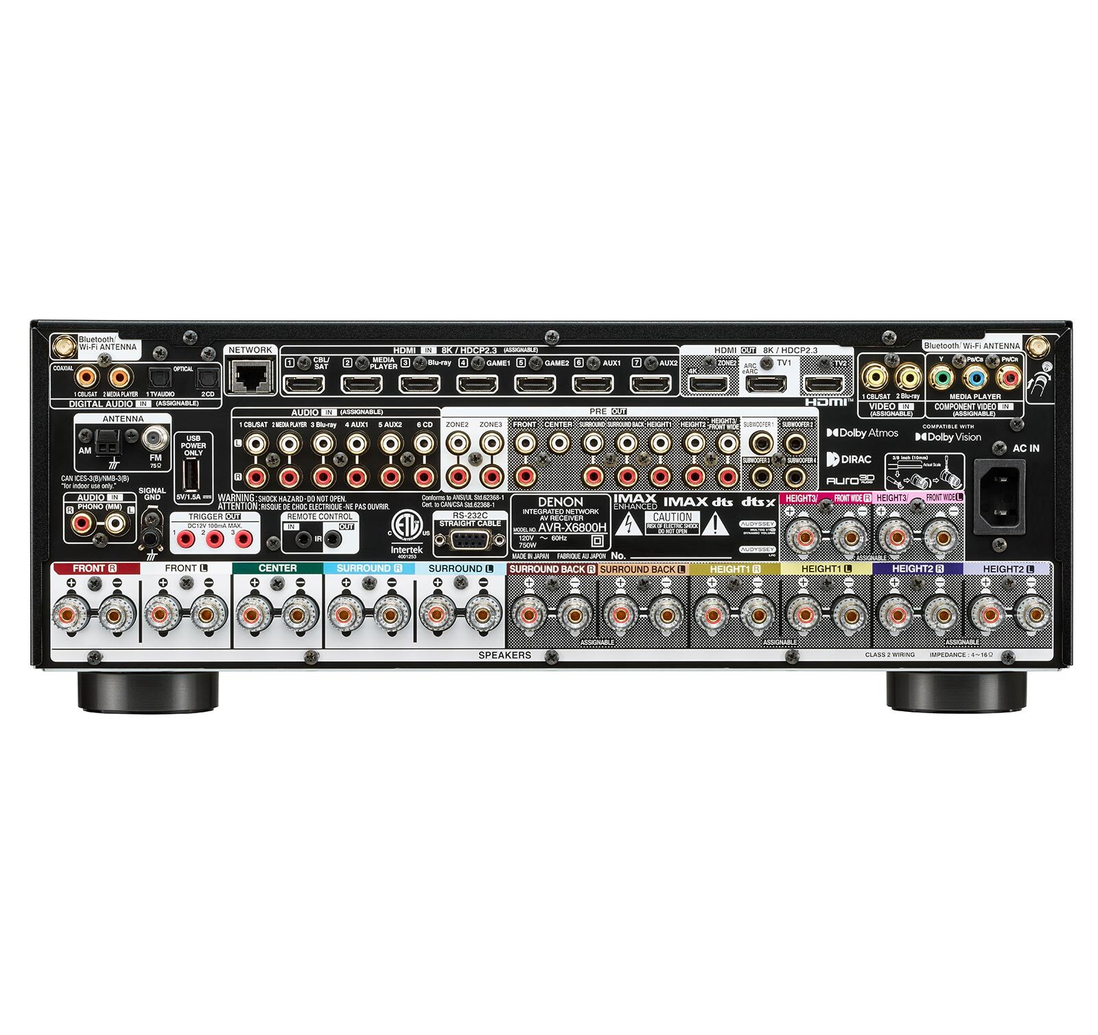 Denon AVR-X6800H AV Receiver (Open Box) | eBay