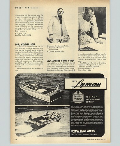 1971 Paper Ad Boat Speed Lyman Bob Magoon Andrea Crowell Bilge Pump ...