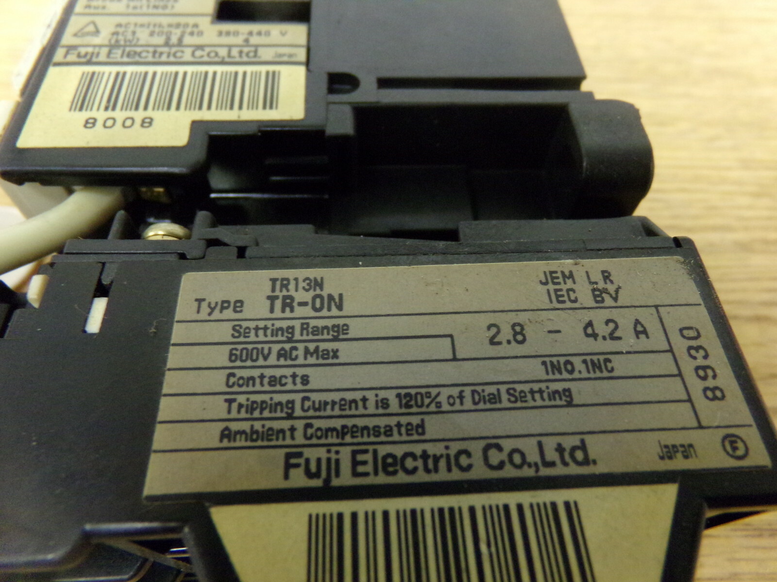 Fuji Electric SC11AA SC-03 TR13N Type TR-ON Contactor Assembly *FREE ...