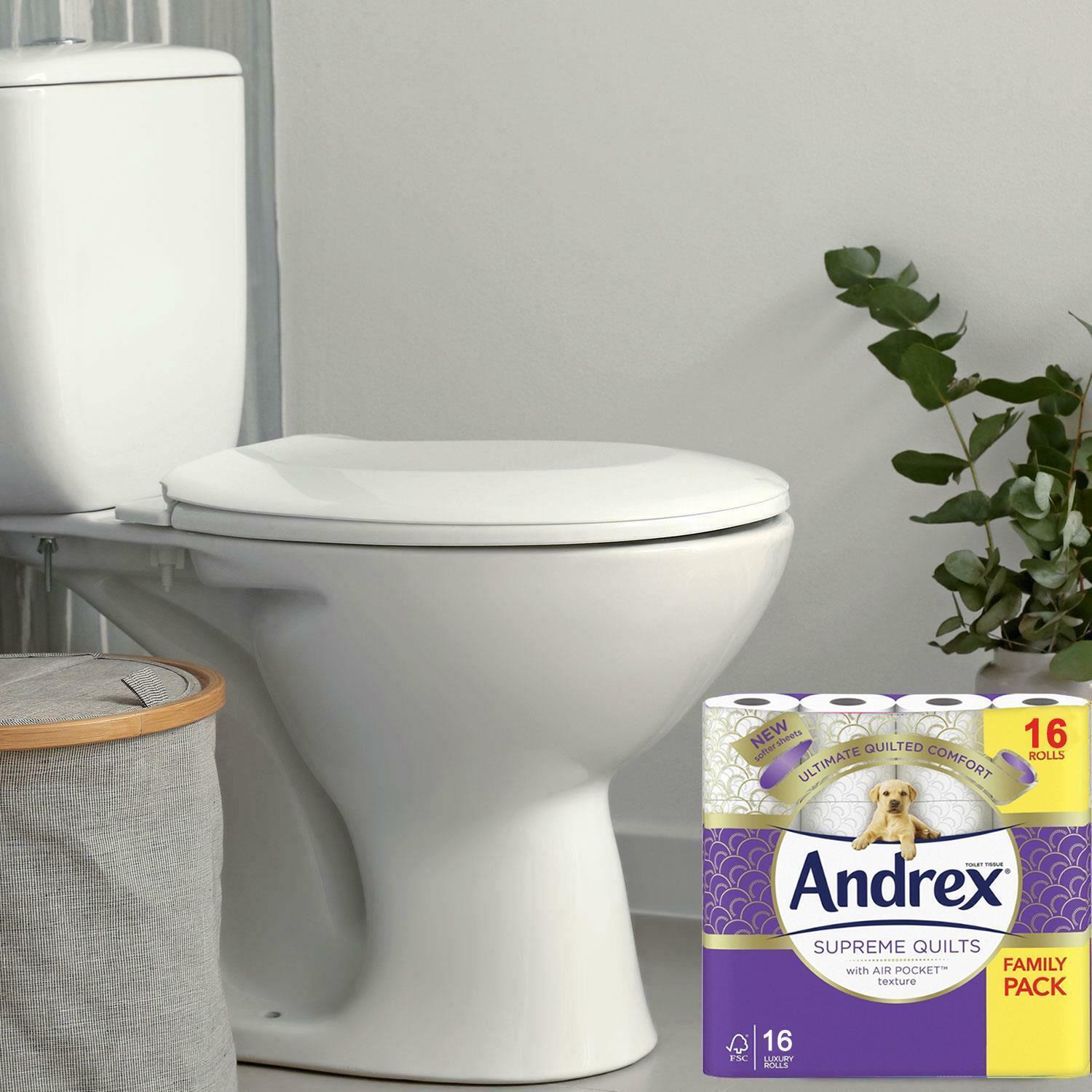 Andrex Ultimate Quilted Roll Tissue Paper Strong Soft Air Pocket Pack ...