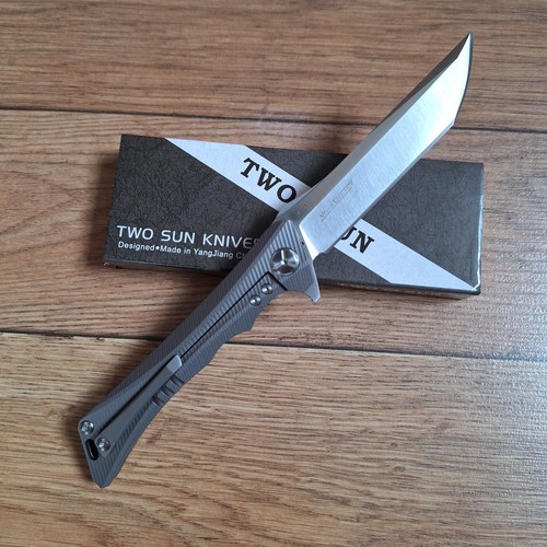 Twosun TS 59 Tanto M390 Titanium Flipper Very Rare | eBay