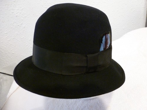 VINTAGE, RARE, STEPHEN L. STETSON CO.LTD., BLACK BOWLER FELT HAT, small ...