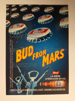 BUD FROM MARS BEER BIERE publicité advert carte postale | eBay