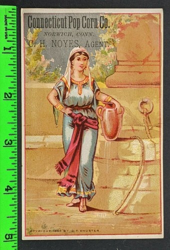 Vintage 1882 Connecticut Pop Corn Norwich Agent Woman Well Jar Dress ...