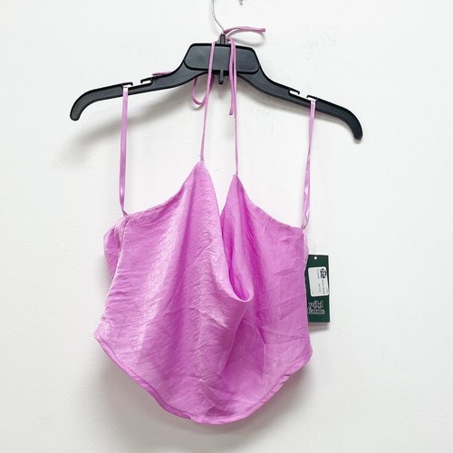 Wild Fable NWT Women's M Vibrant Purple Satin Lightweight Scarf Halter ...