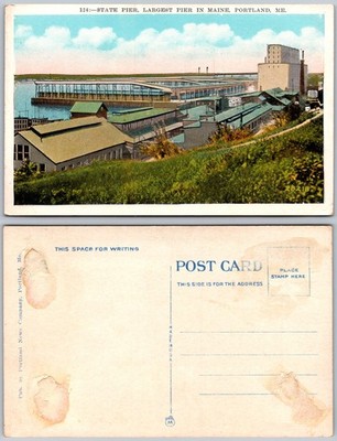 State Pier Largest Pier In Maine Portland Maine Postcard | eBay