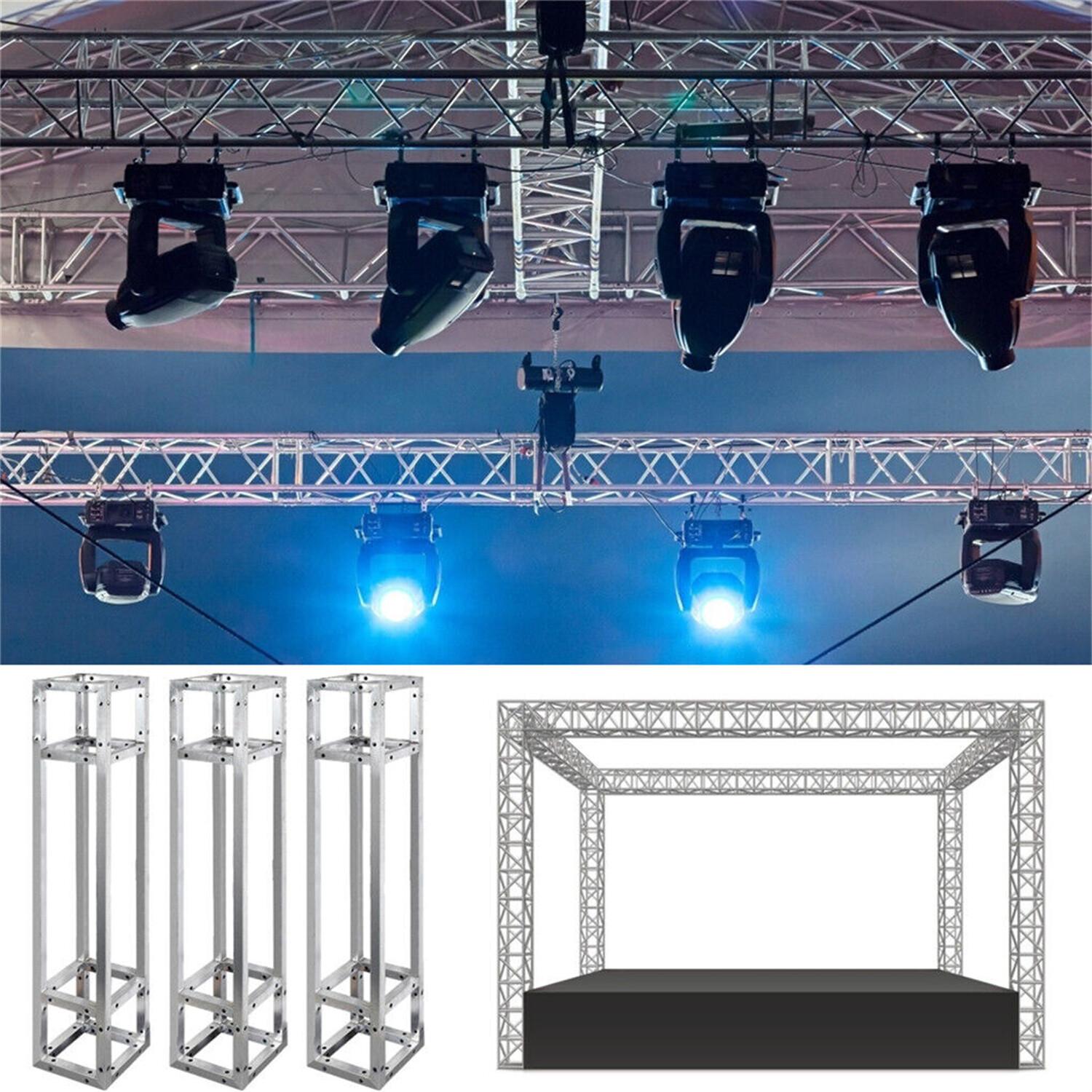 3-30x Large Stage Lighting Truss Stand DJ Concert Wedding Backdrop ...
