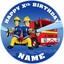 Fireman Sam Cake Topper Decoration Round Circle Personalised Edible ...