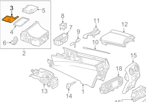 NEW MB C205 FRONT CENTER CONSOLE STORAGE COMPART TRAY A2056830191 OEM ...