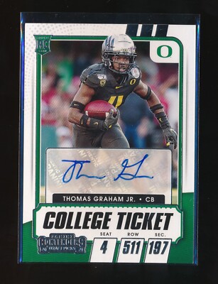 THOMAS GRAHAM JR. 2021 PANINI CONTENDERS DRAFT PICKS RC AUTO *CLEVELAND ...
