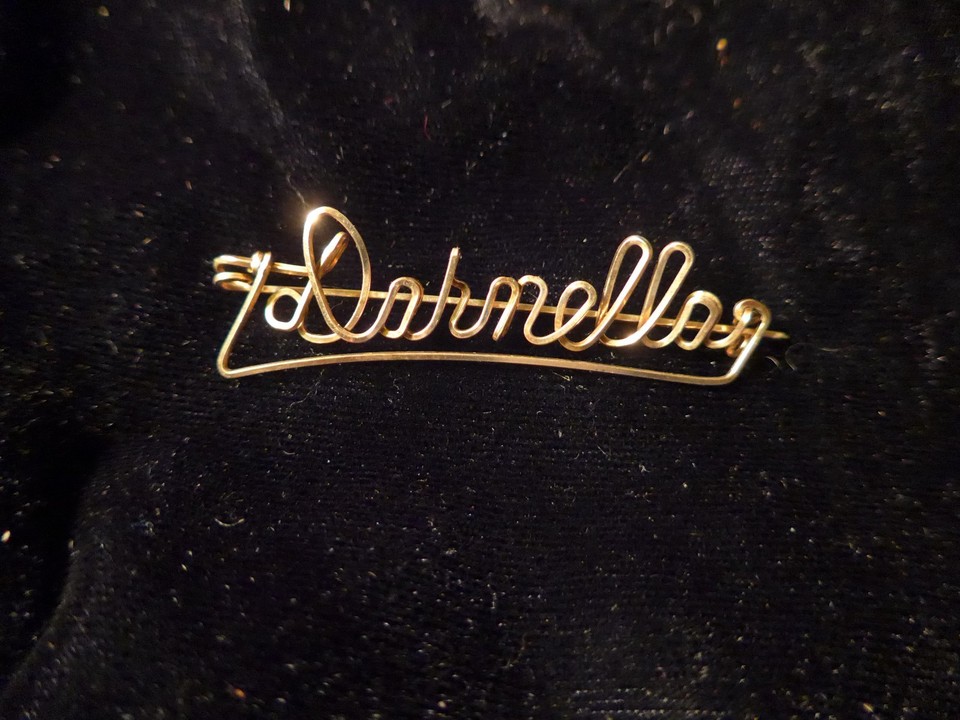 Antique Hand Crafted 14kt Gold Filled Name Pin Female and Male | eBay