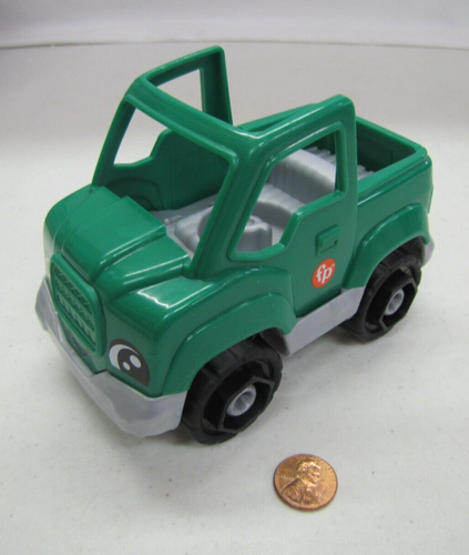 New Fisher Price Little People Green Truck Jeep Atv Vehicle For Figure ...
