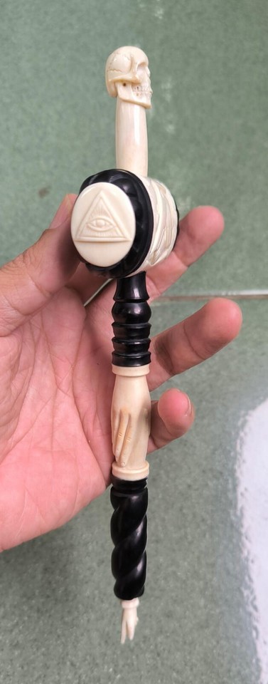 Custom order ! Masonic Gavel From Wood & Deer ANTLER Hand Carved (Ready ...