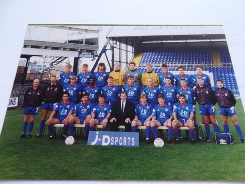 OLDHAM ATHLETIC FC 1992-93 SQUAD RARE ORIGINAL PHOTO ROGER PALMER JOE ...