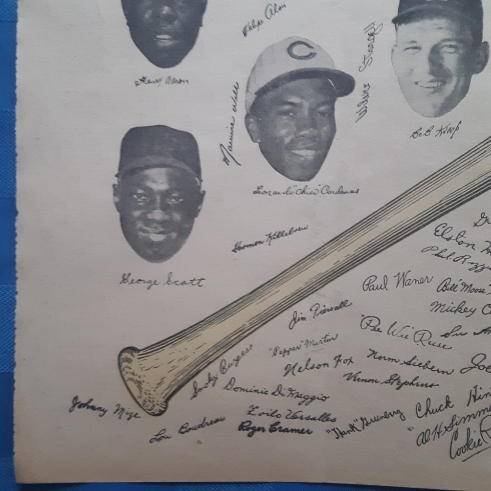 Roberto Clemente Aaron Kaline Oliva Fascimile Signatures Louisville ...