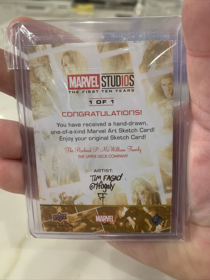 2019 Marvel Studios First 10 Years Miles Morales Sketch Tim Fagaly 1/1 ...