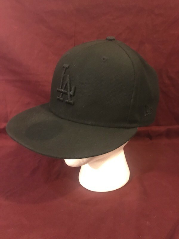 New Era 59fifty LA Dodgers All Black Hat Cap Adjustab… - Gem