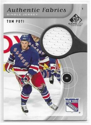 TOM POTI 2005-06 UD SP Authentic Fabrics JERSEY card AF-TP New York ...