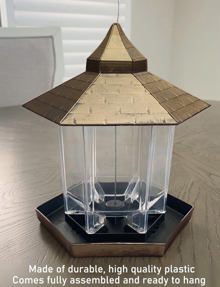 Outdoor Garden Yard Hanging Wild Bird Feeder with Squirrel Proof ...