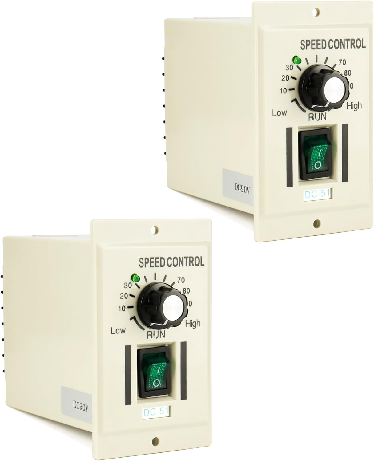 2X AC 110V 400W Motor Speed Controller 0-90V DC Adjustable Knob ...