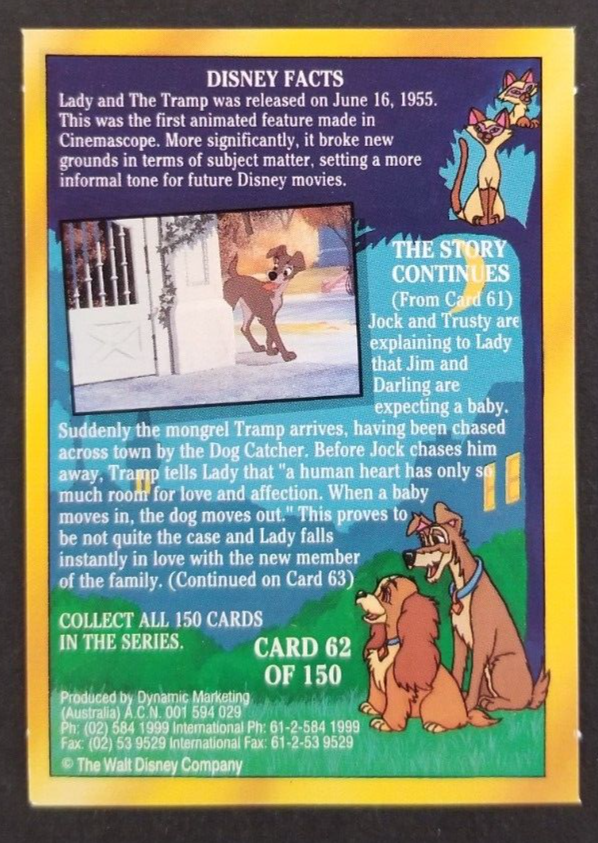 Lady and the Tramp 1992 Walt Disney Card #62 (NM) | eBay