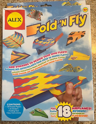 Fold 'n fly paper airplane kit by ALEX New in box | eBay