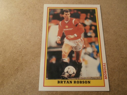 BRYAN ROBSON (MANCHESTER UNITED), RARE 1986 FOOTBALL ROOKIE CARD ...