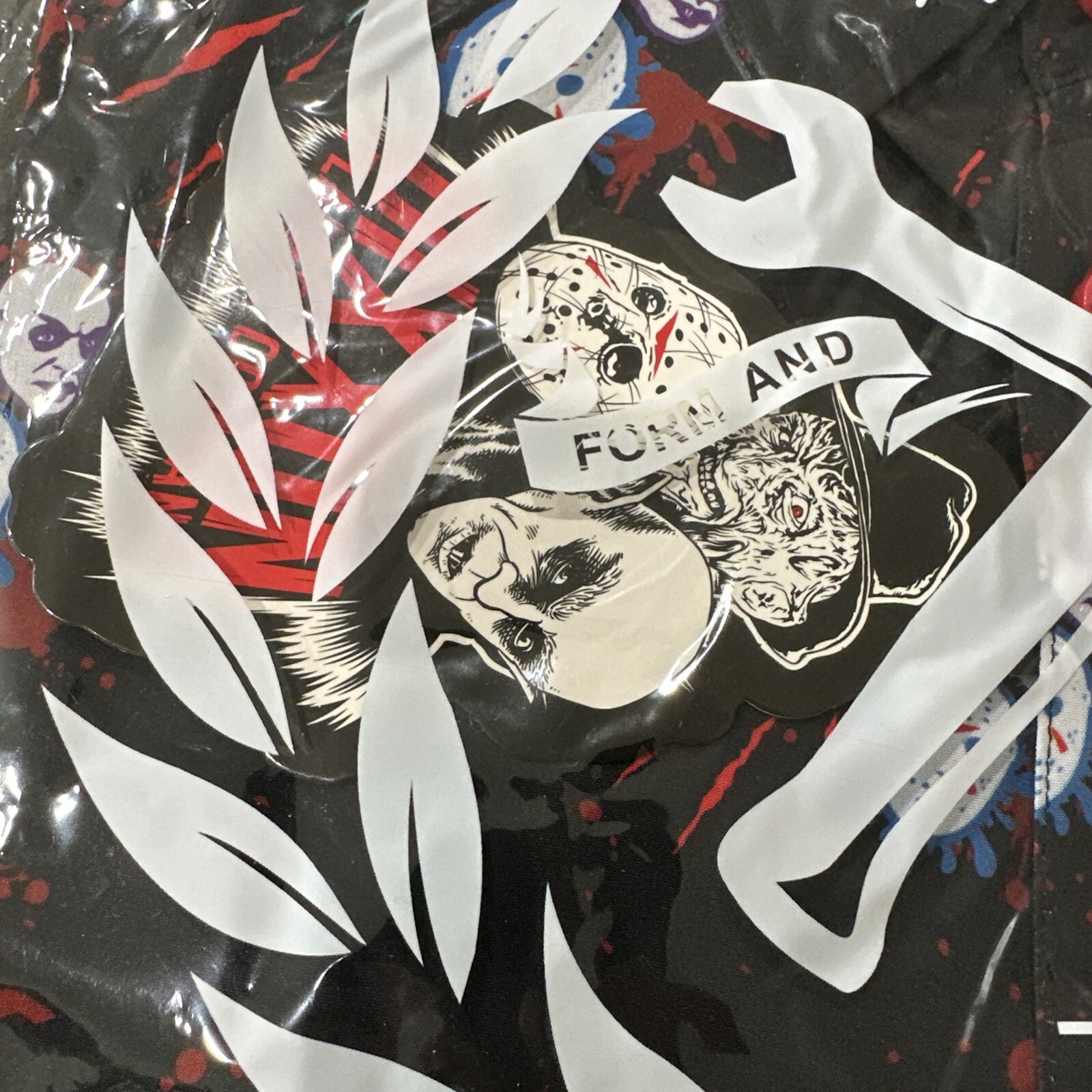 Dixxon Flannel The Trilogy Horror Party Shirt Jason Nosferatu Freddy ...